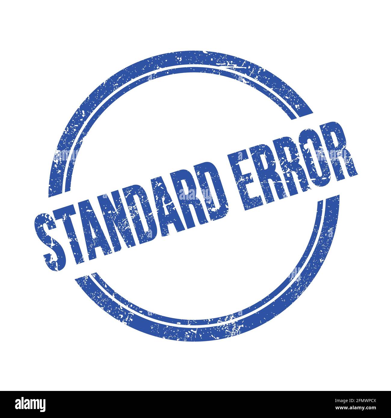 STANDARD ERROR text written on blue grungy vintage round stamp Stock ...