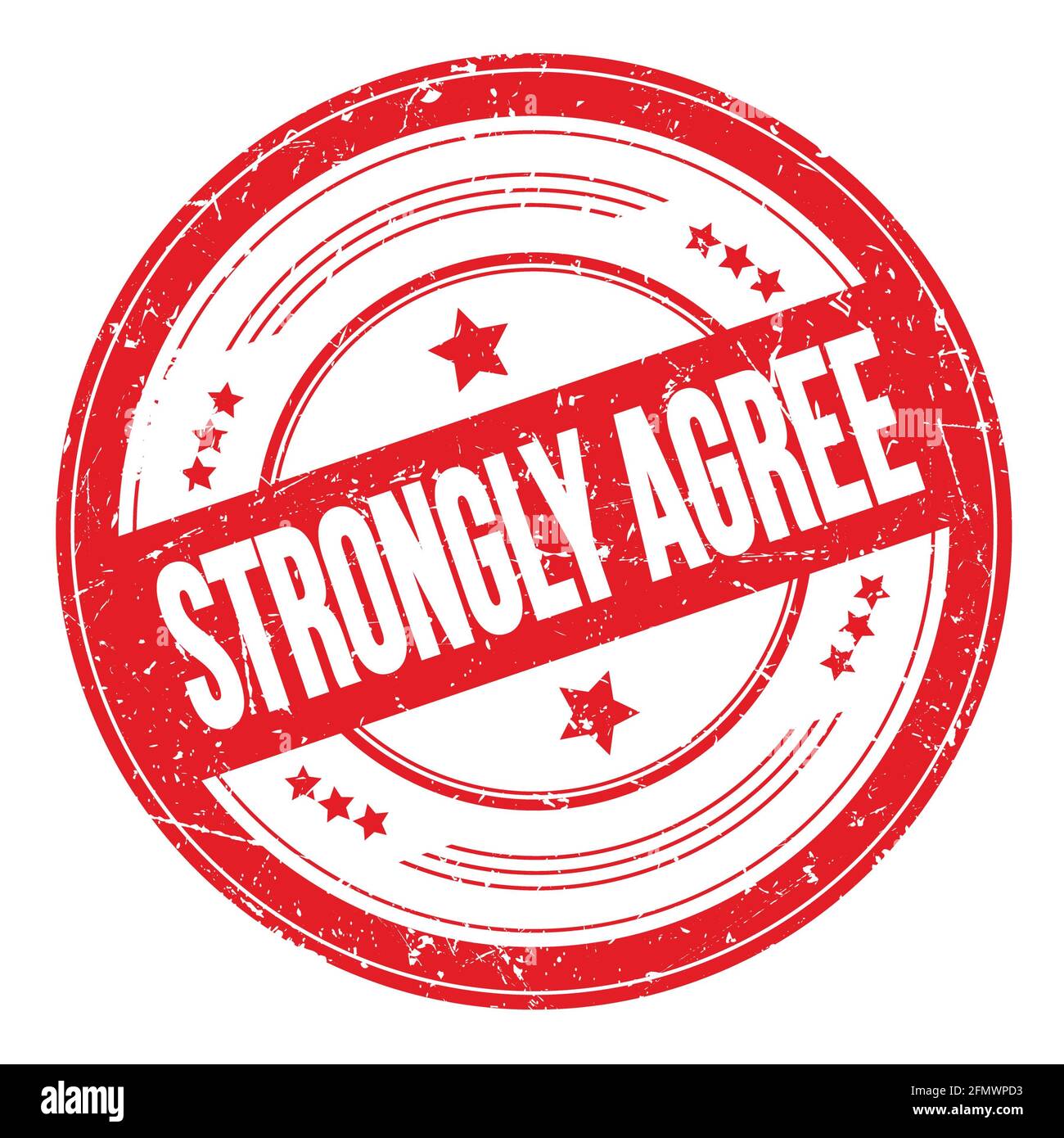 STRONGLY AGREE text on red round grungy texture stamp Stock Photo - Alamy