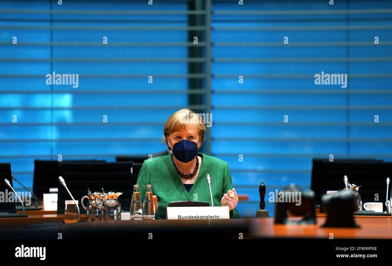 Berlin, Germany. 12th May, 2021. Chancellor Angela Merkel (CDU) has ...