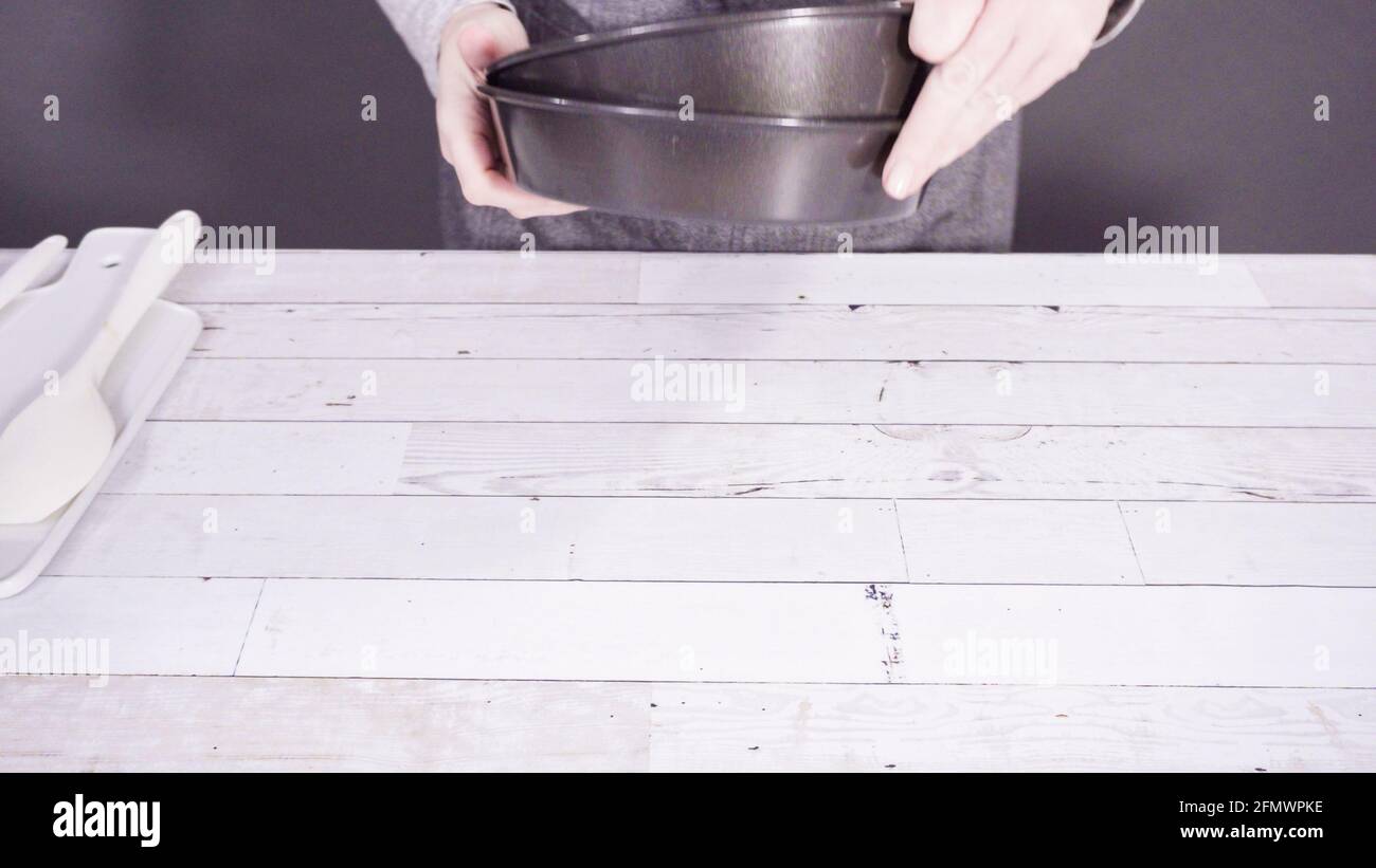 Step by step. Lining the baking pan with cooking foil to make homemade ...