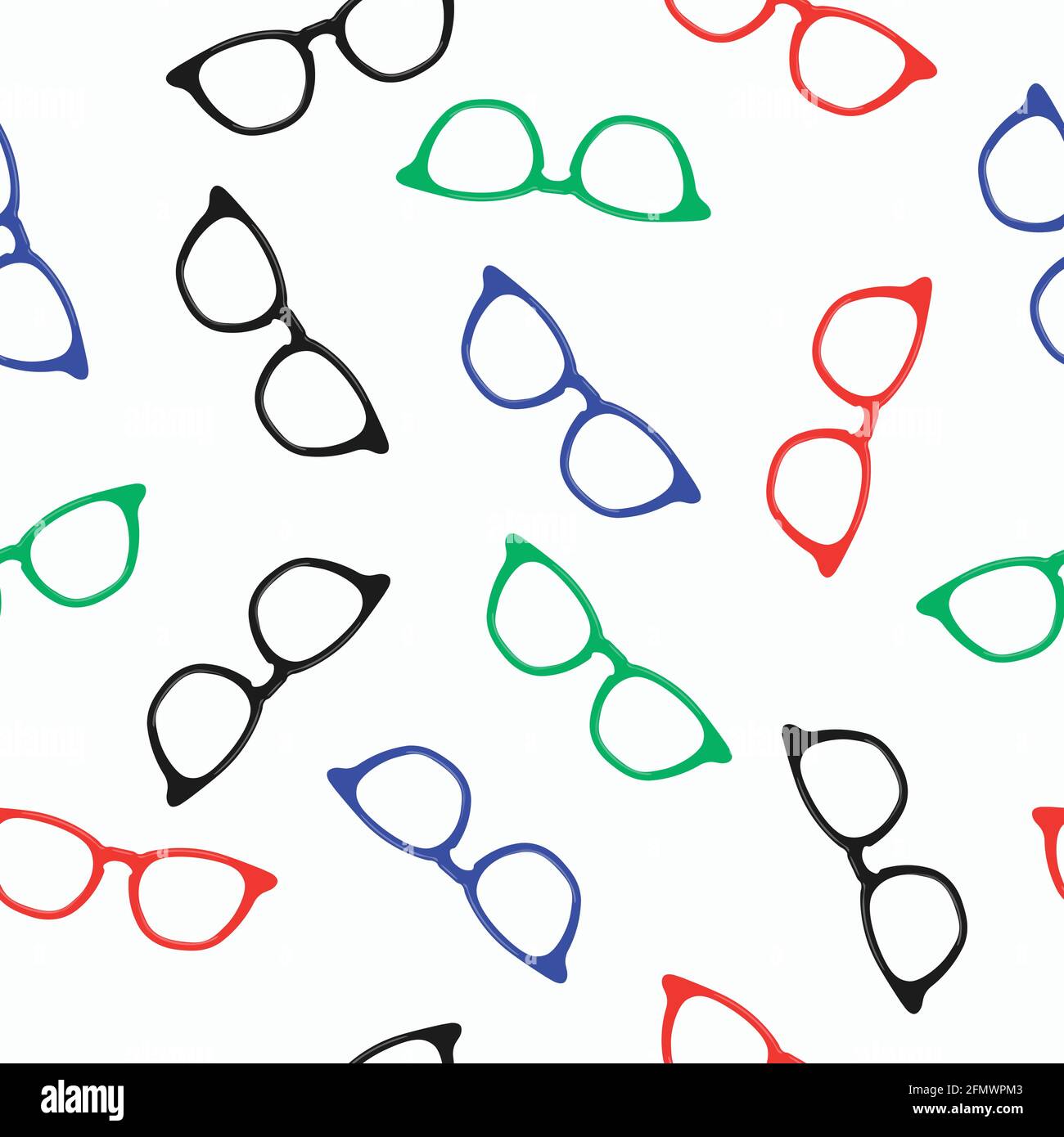 Glasses Pattern. Vector Seamless Pattern Background or Wallpaper ...