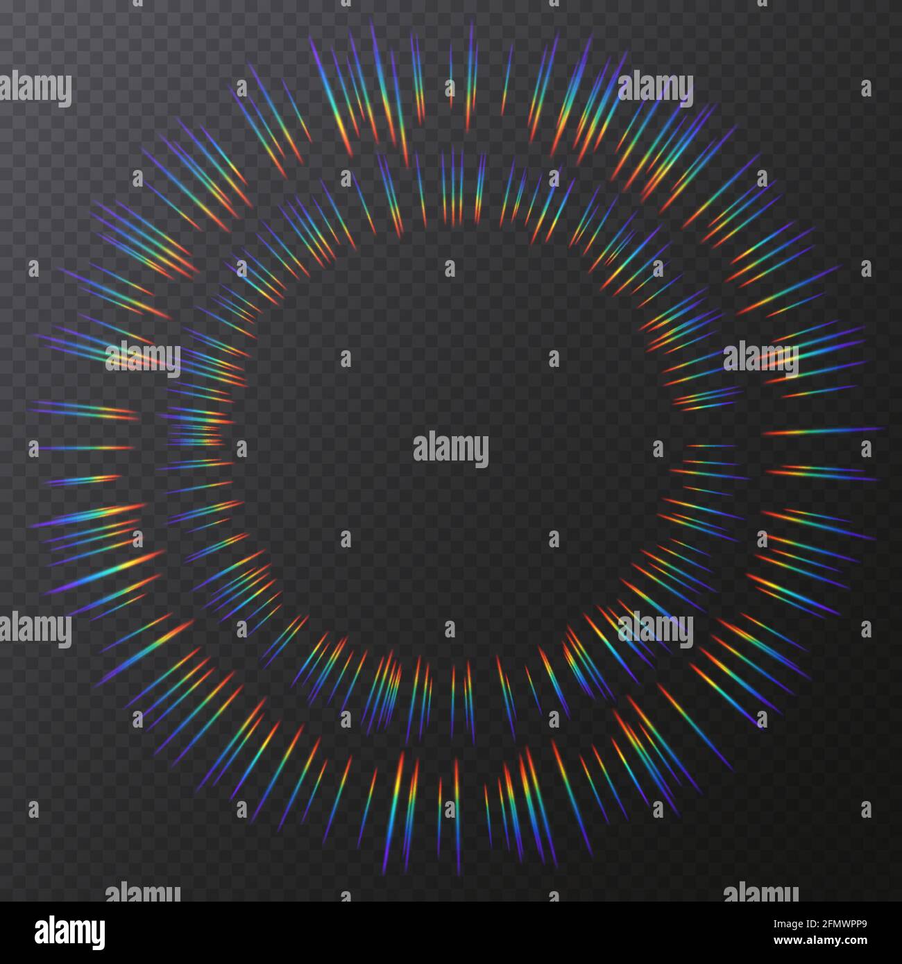Light refractions frame, background with rainbow sunlight effect ...