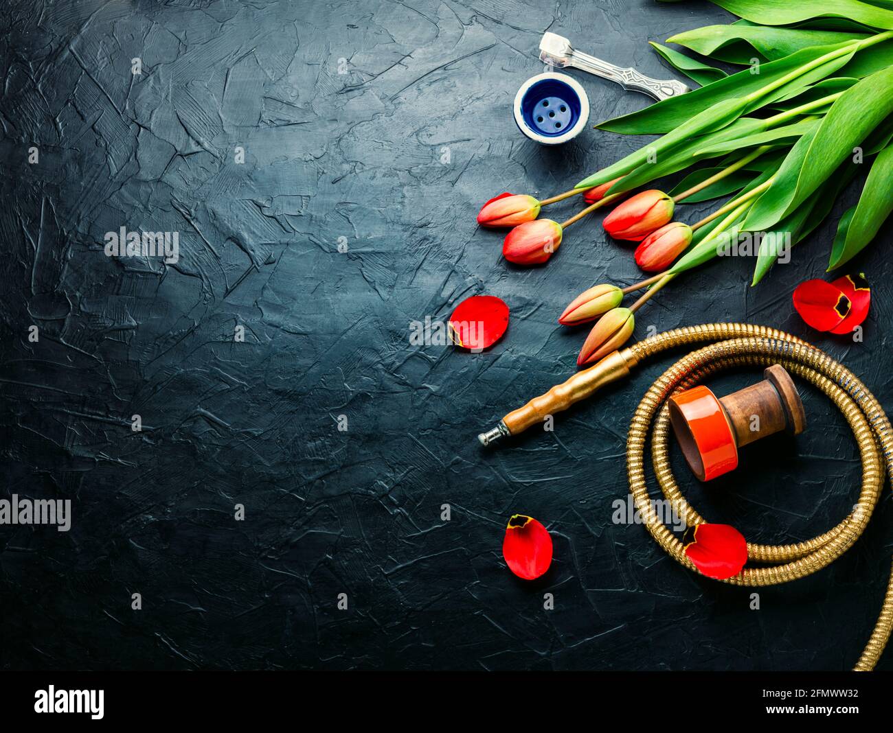 Delicious Turkish smoking shisha.Hookah smoking.Kalian with tobacco ...