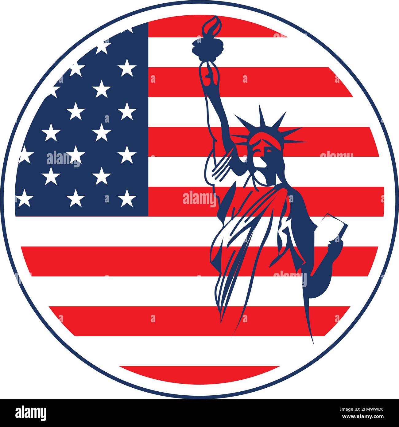 statue of Liberty flag Stock Vector Image & Art - Alamy