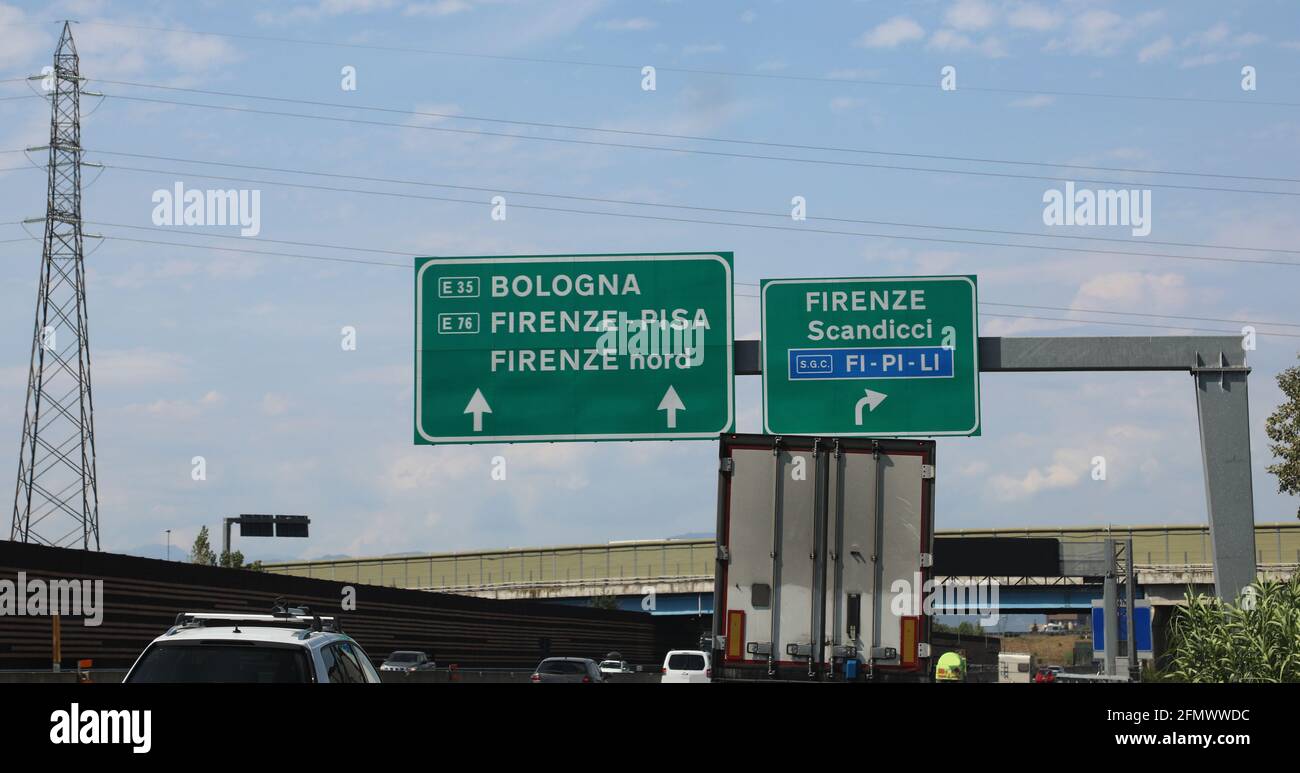 Traffic signs florence hi-res stock photography and images - Alamy