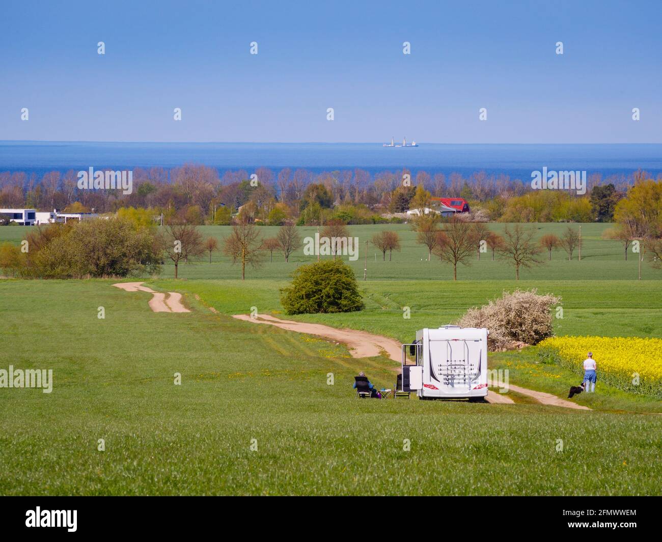 Baltic Sea vacation in spring with the motorhome Stock Photo - Alamy