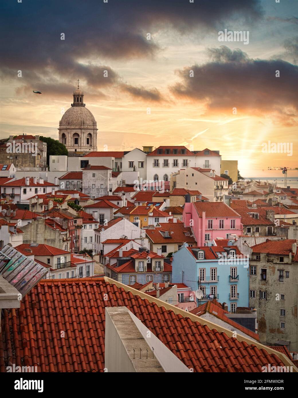 Lisbon at Sunset Stock Photo - Alamy