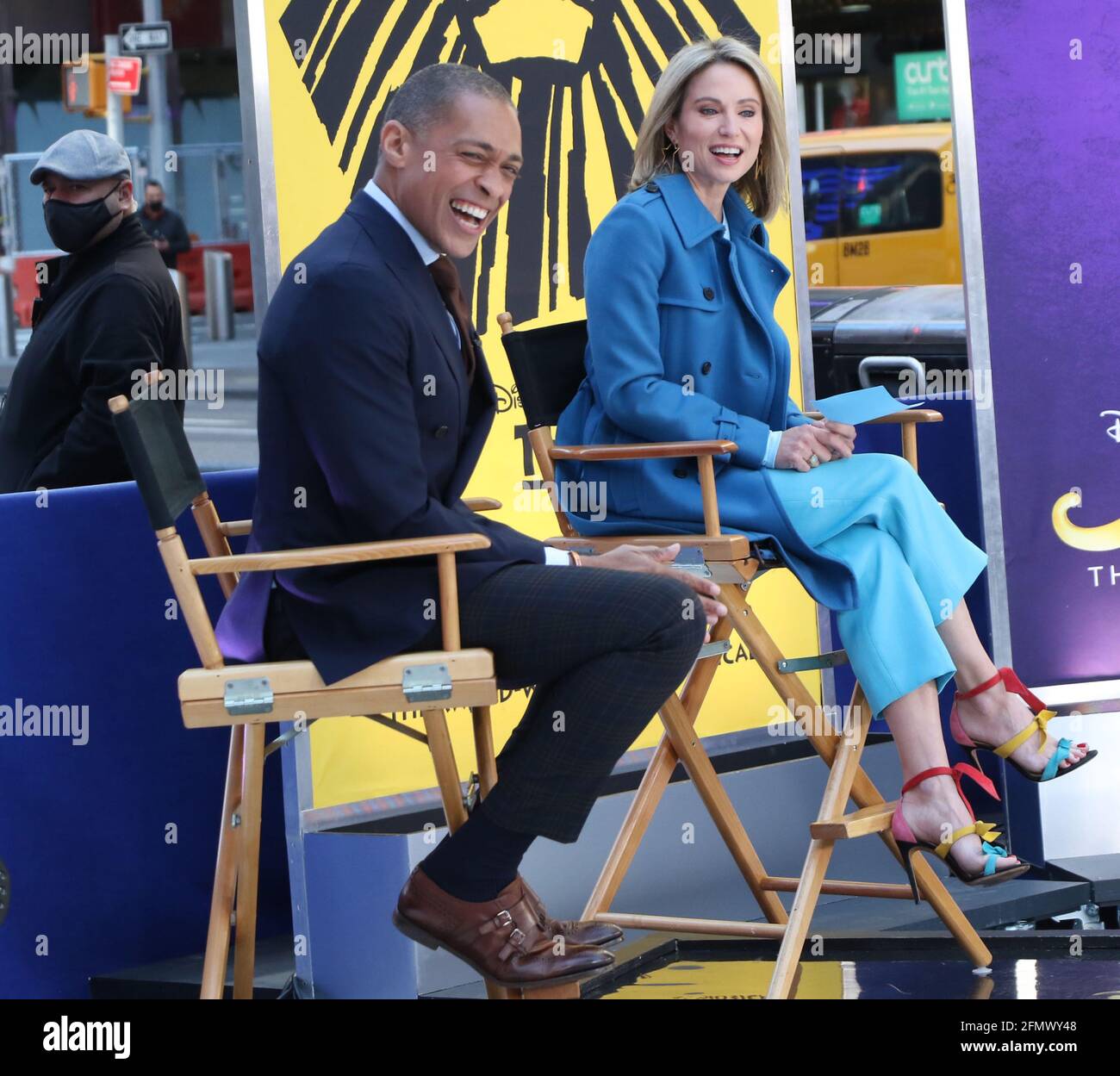 New York, NY, USA. 11th May, 2021. T.J. Holmes, Amy Robach, on the set ...