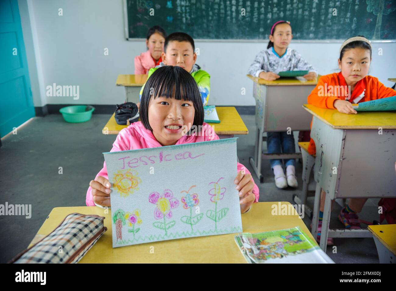 China school classroom desks hi-res stock photography and images - Alamy
