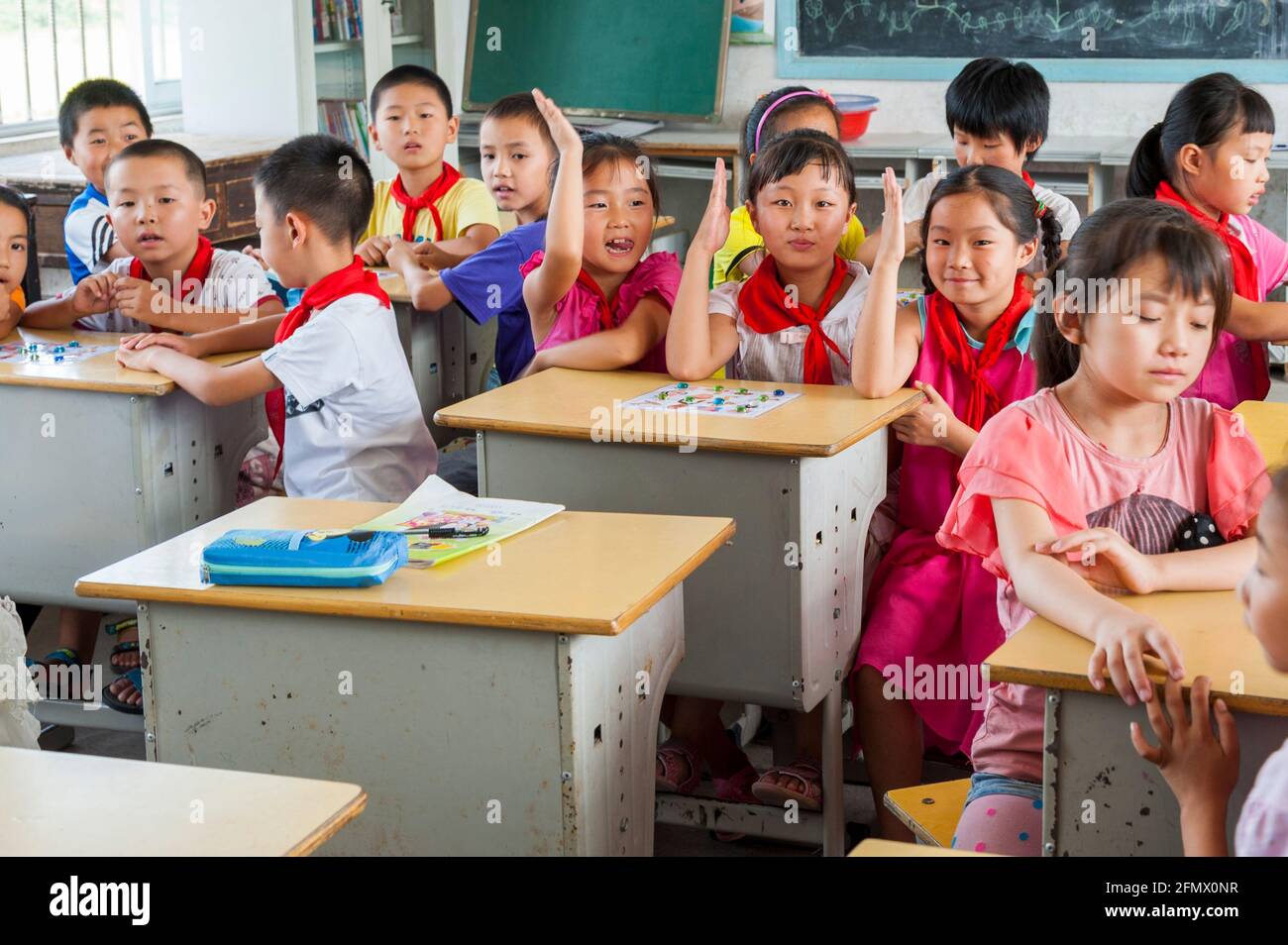 China school classroom desks hi-res stock photography and images - Alamy