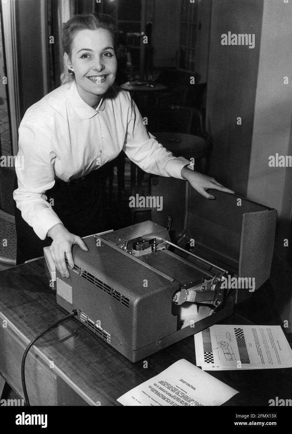 office, office equipment, photocopier, secretary with a new ...