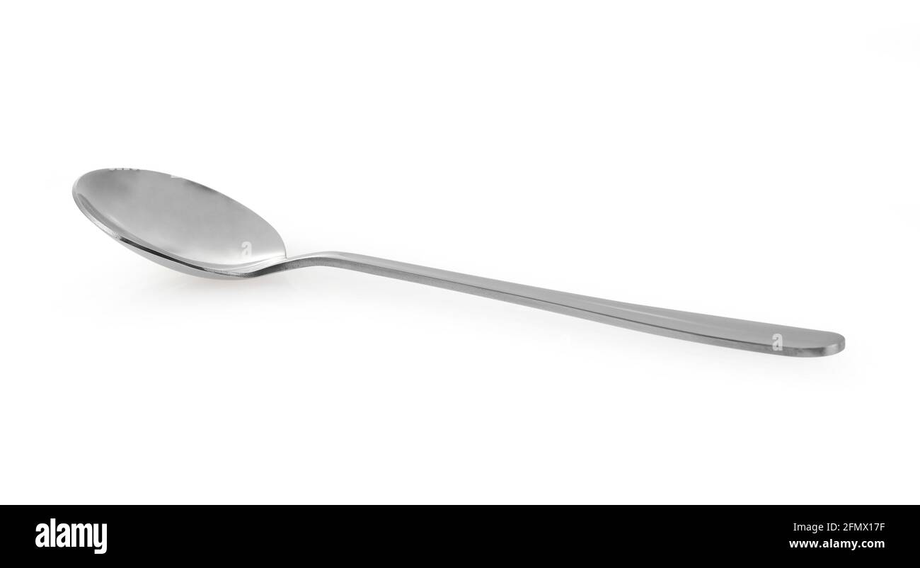 silver spoon isolated on white background Stock Photo - Alamy