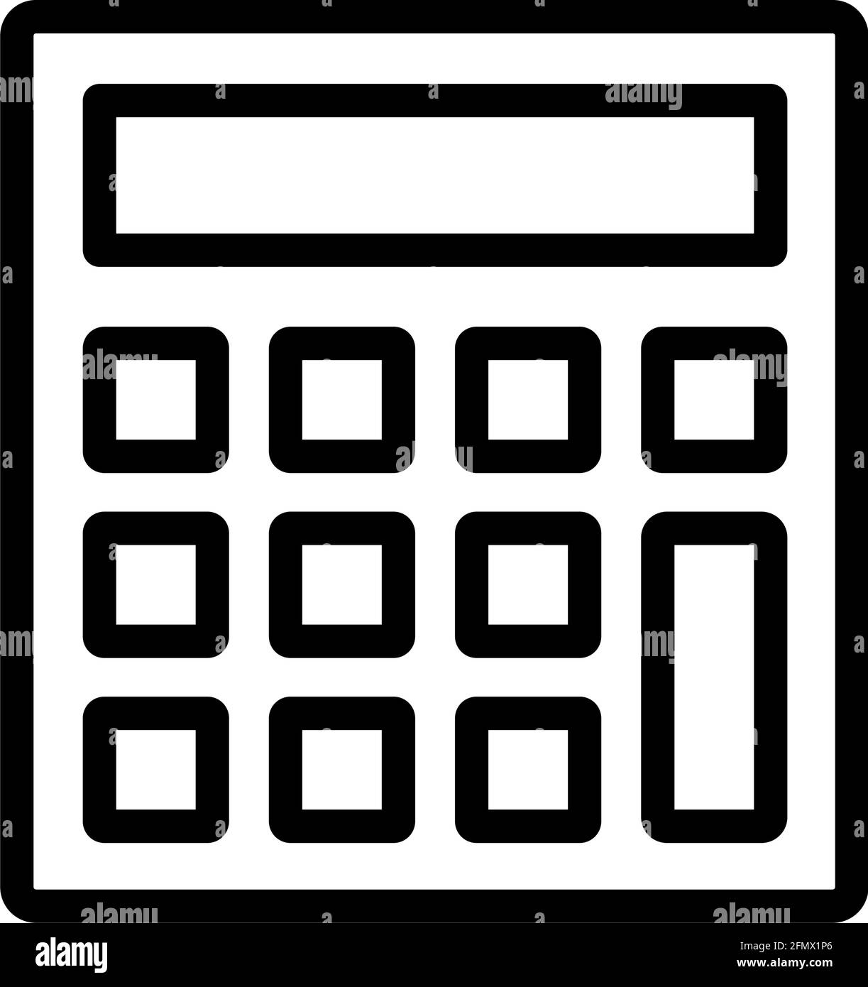 Statistical Calculator Icon. Editable Bold Outline Design. Vector ...