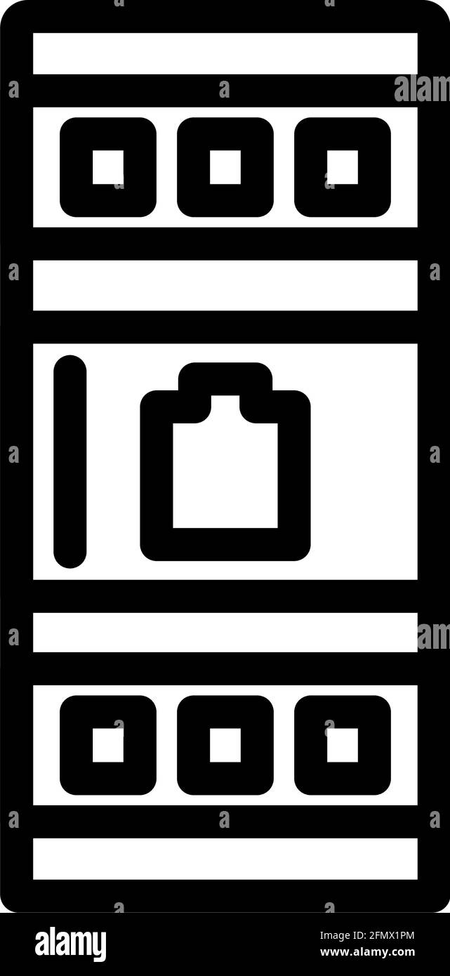 Server Rack Logo Server Rack Icon Flat Isolated Vector 15063016 Vector