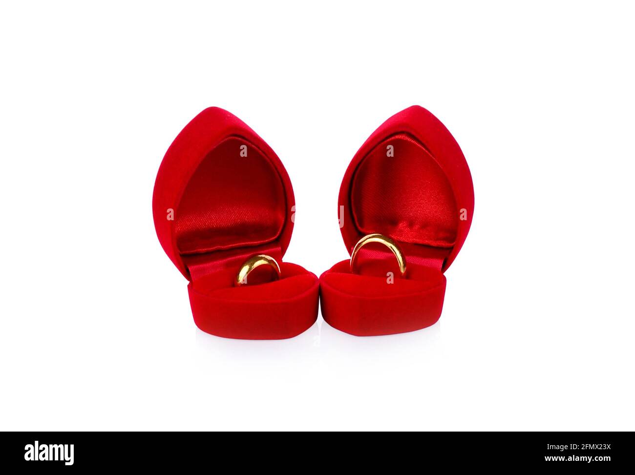 Wedding ring on white background Stock Photo - Alamy
