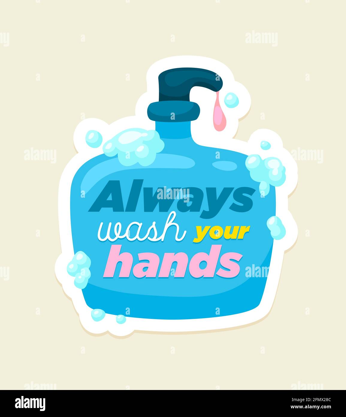 Sanitize your hands poster hi-res stock photography and images - Alamy