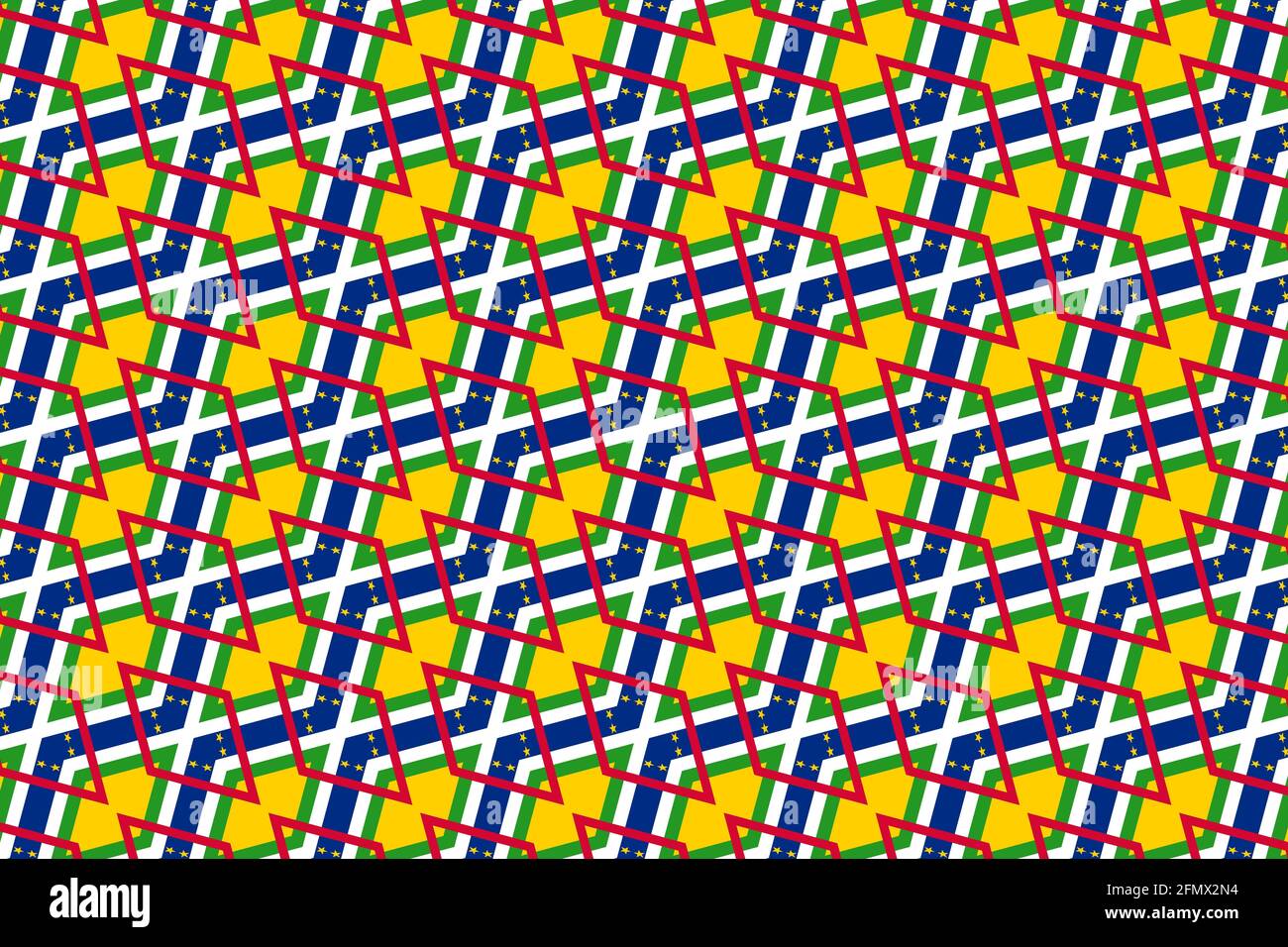 Simple geometric pattern in the colors of the national flag of Central ...