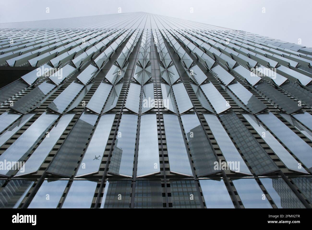 Modern glass facade of One World Trade Center in New York City Stock ...