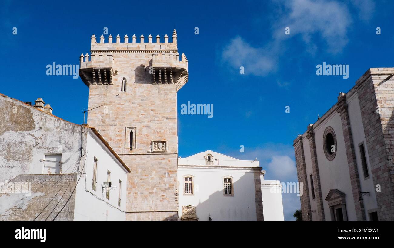 Closeup shot of old architecture with a tower on a sunny day Stock ...