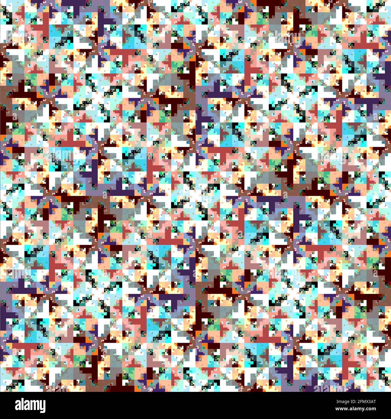 Illustration of colorful pixel art Stock Photo - Alamy