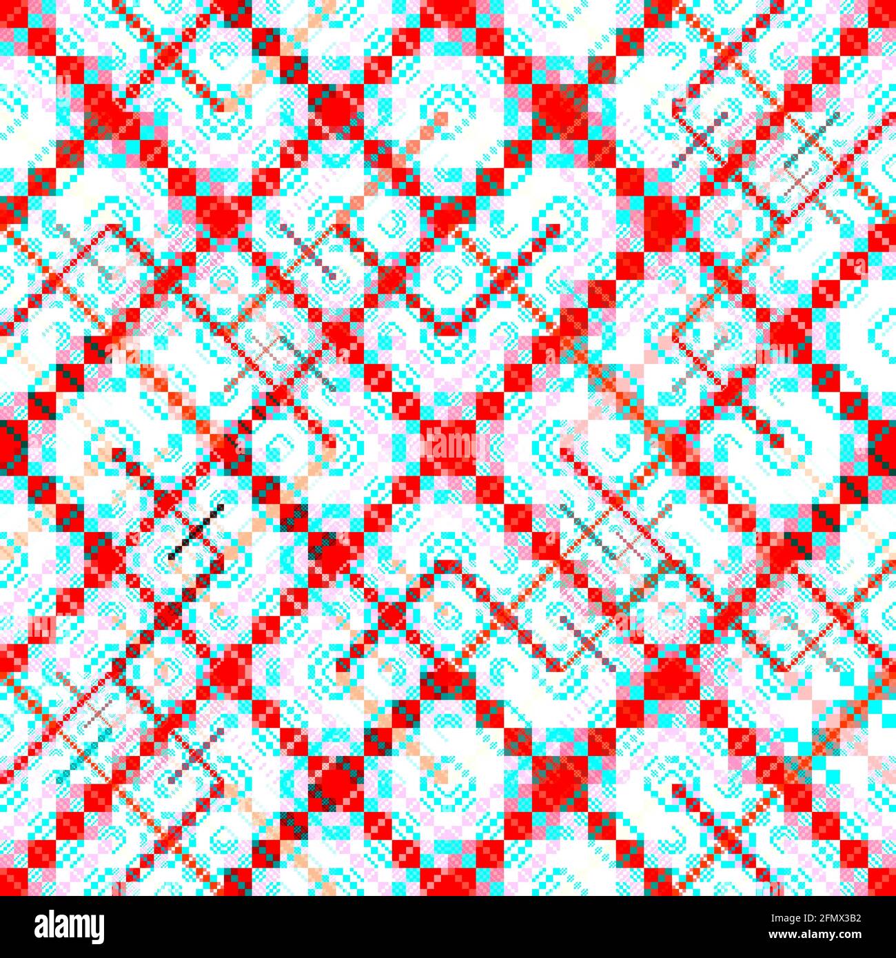 Illustration of colorful pixel art Stock Photo - Alamy