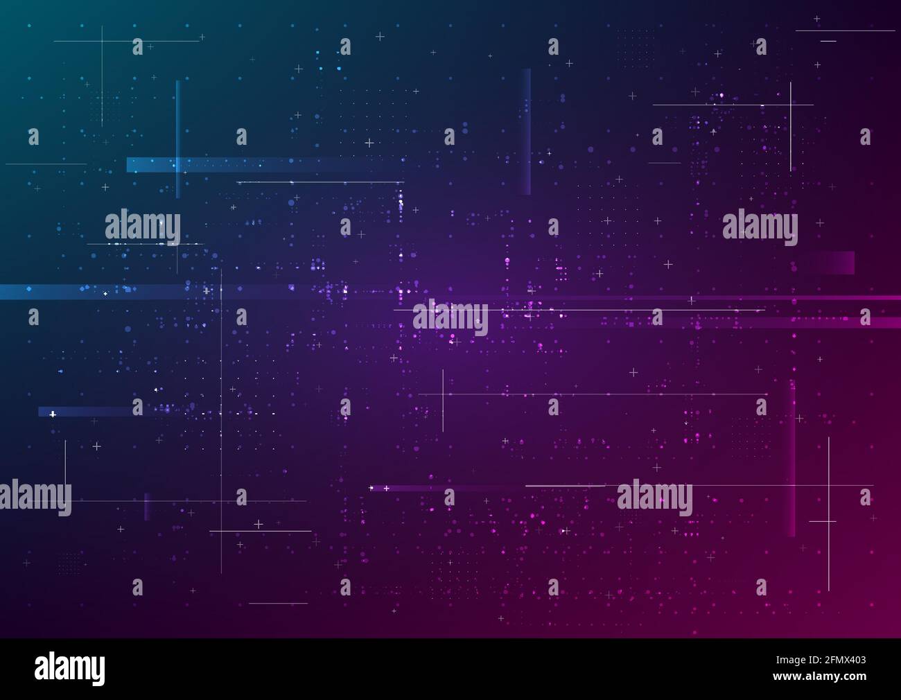 Abstract futuristic technology glitch background. Cyberspace with ...