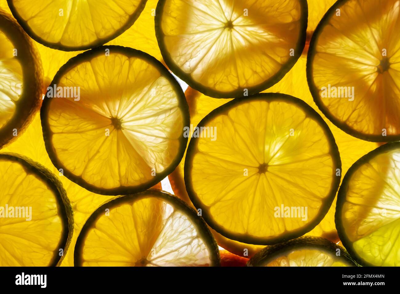 Round slices of lime Stock Photo - Alamy