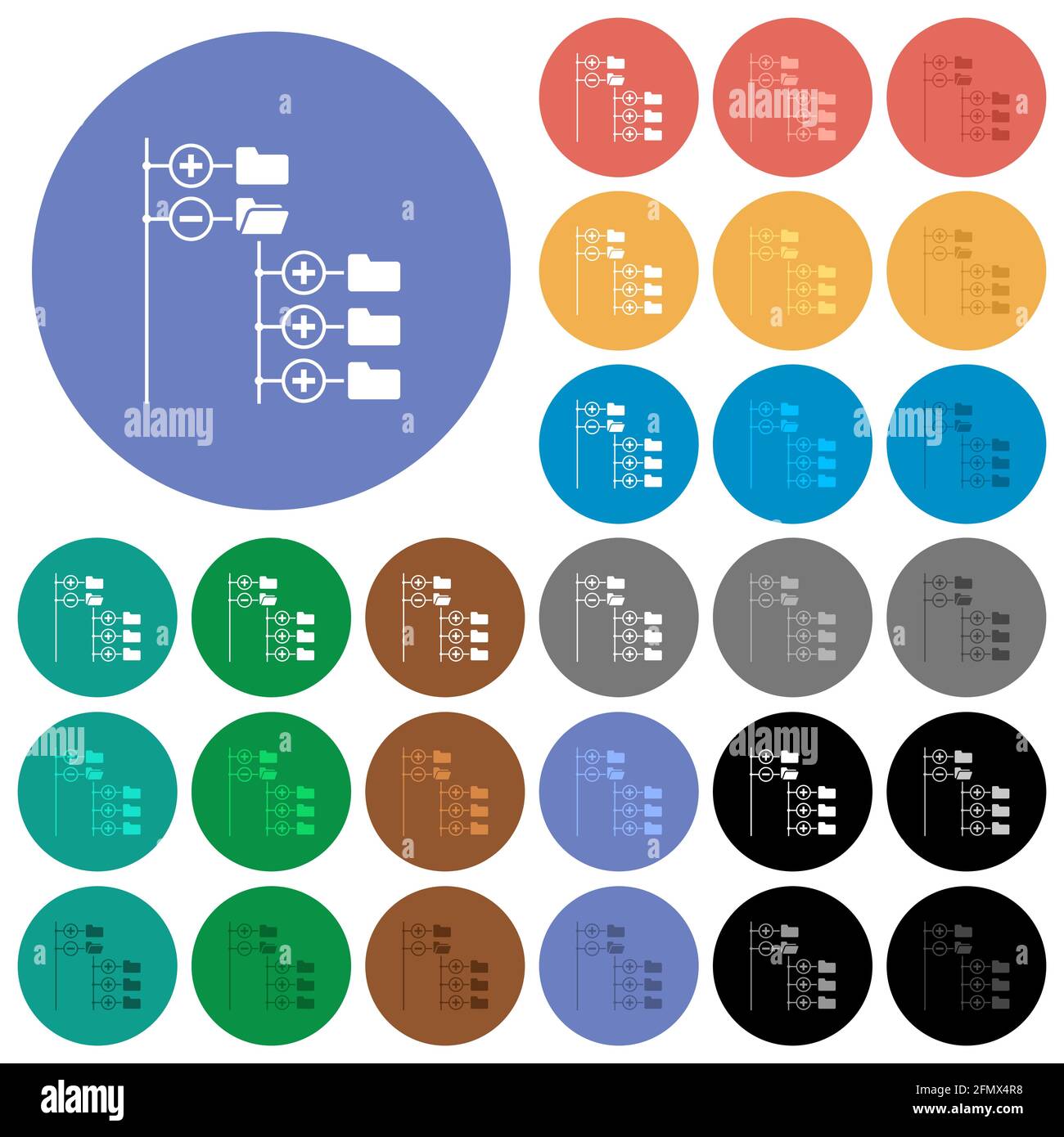 File browser with jpg files multi colored flat icons on round ...