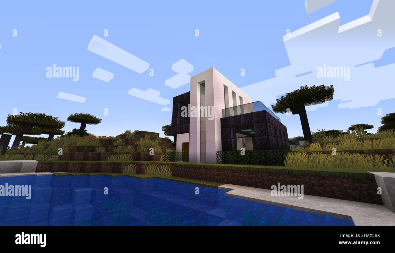 Minecraft Game – May 11 2021: Sample of Modern house design in ...