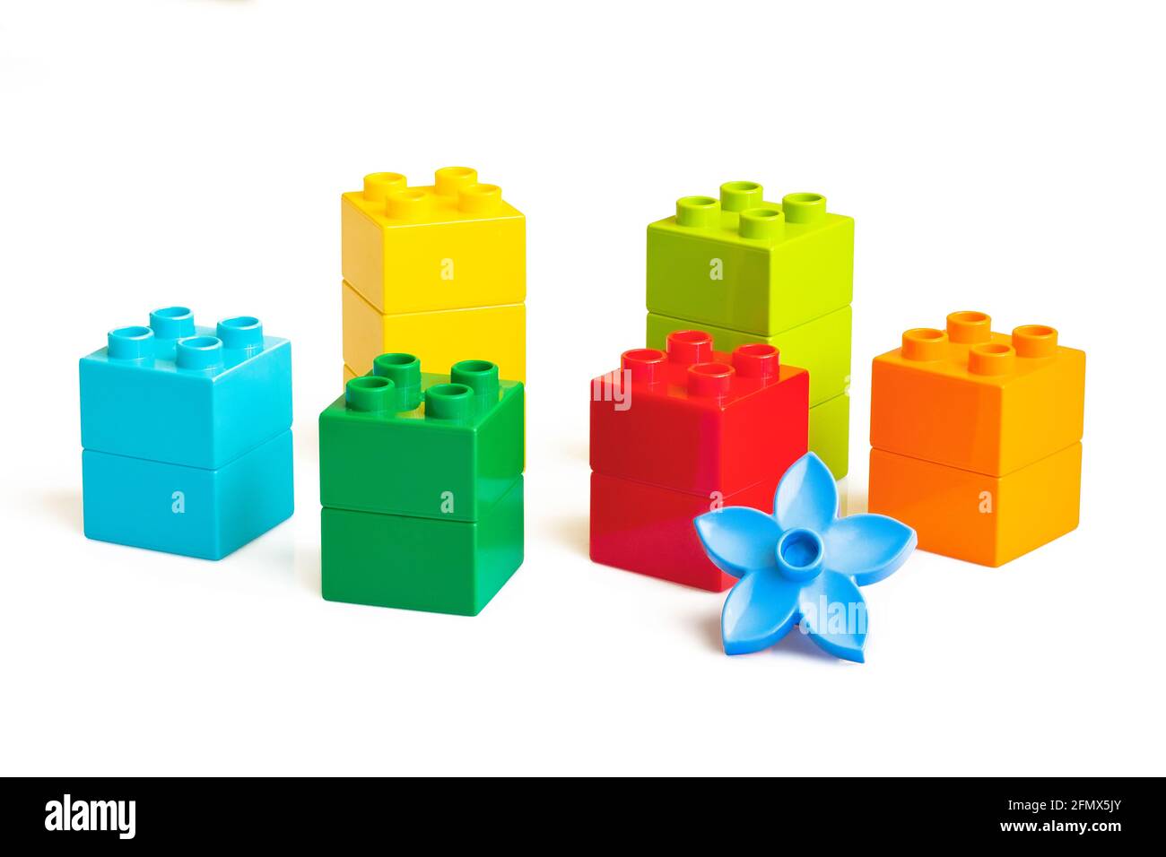 Colorful lego blocks isolated on white background Stock Photo - Alamy