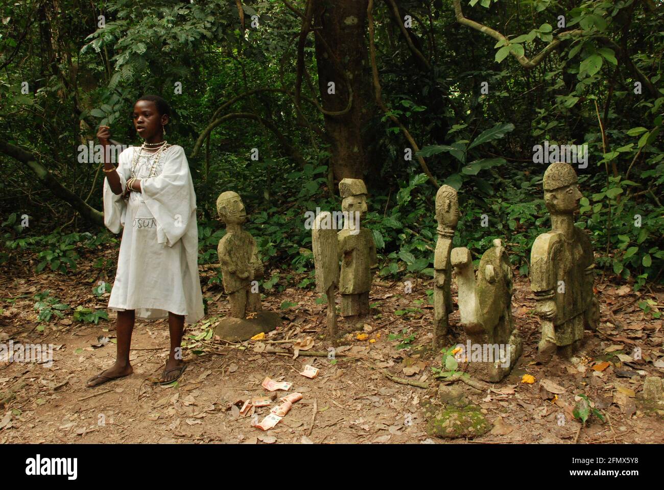 Osun Osogbo, Osun Sacred Grove and River: A shrine of deities Stock ...