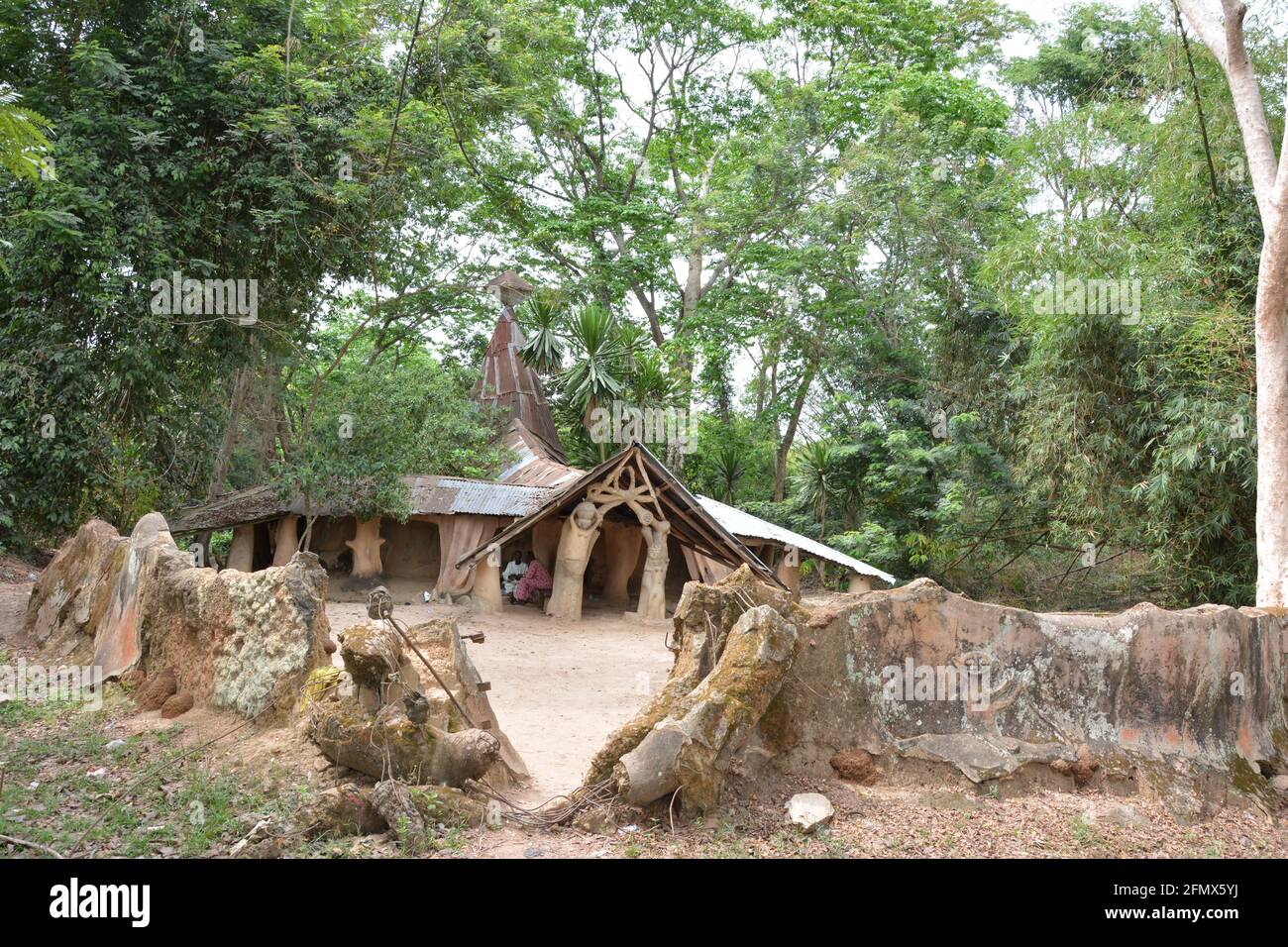 Osun Osogbo, Osun Sacred Grove and River: Ibusanyin Shrine Stock Photo ...