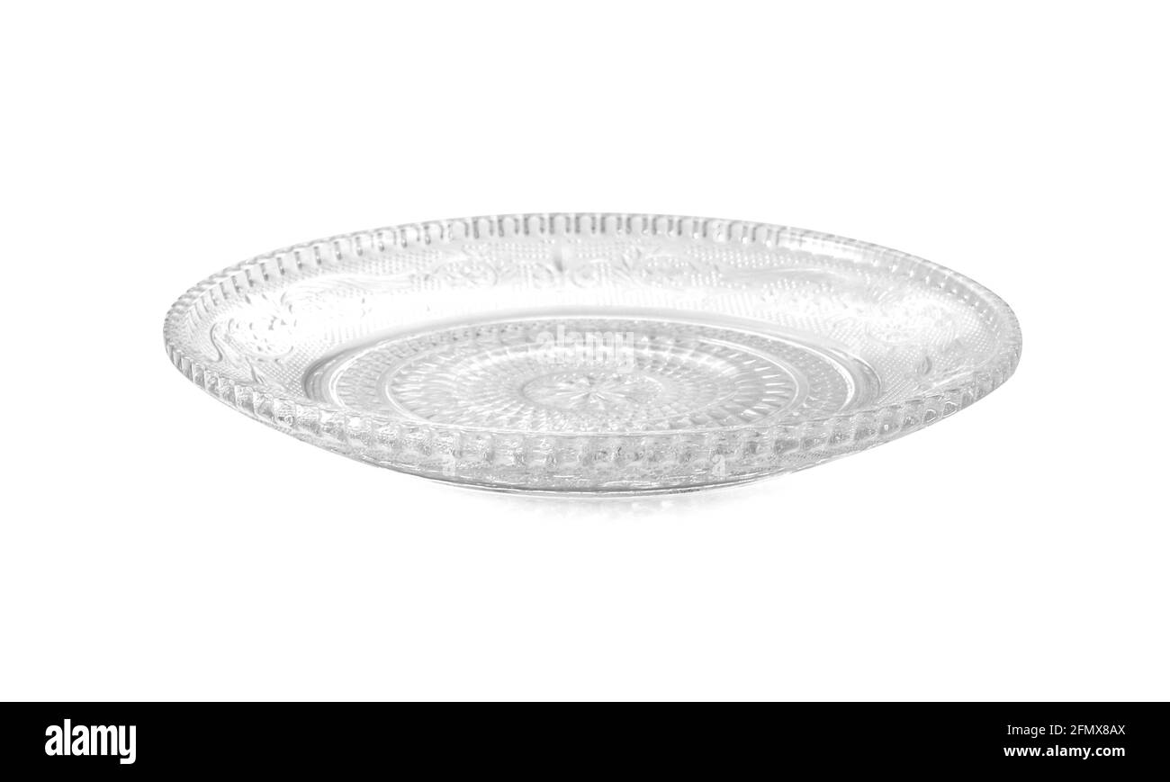 glass plate isolated on white background Stock Photo - Alamy