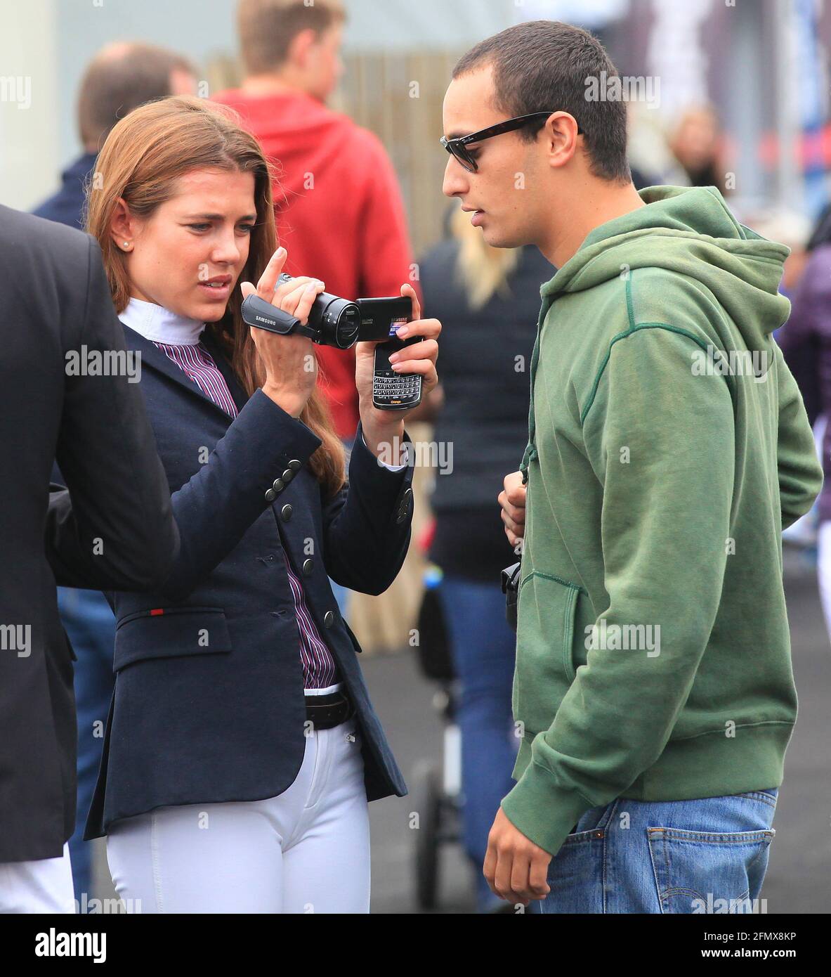 Charlotte Casiraghi beim Internationalen Springreitturnier in ...