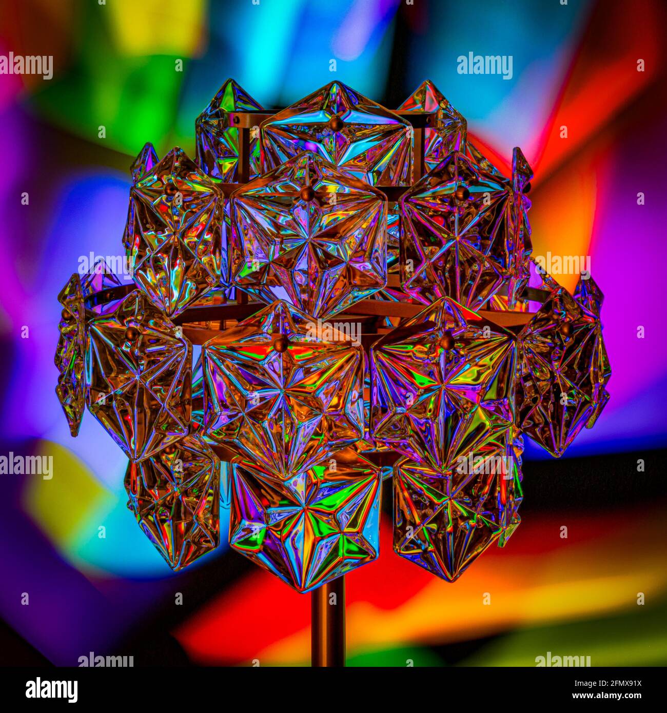 Lighted crystals with light painting Stock Photo - Alamy