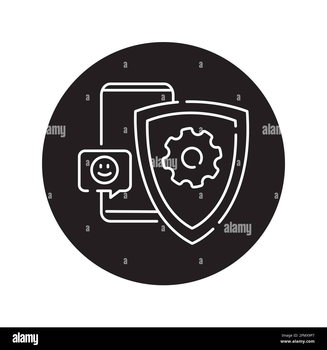 Protection black glyph icon. Pictogram for web page, mobile app, promo ...
