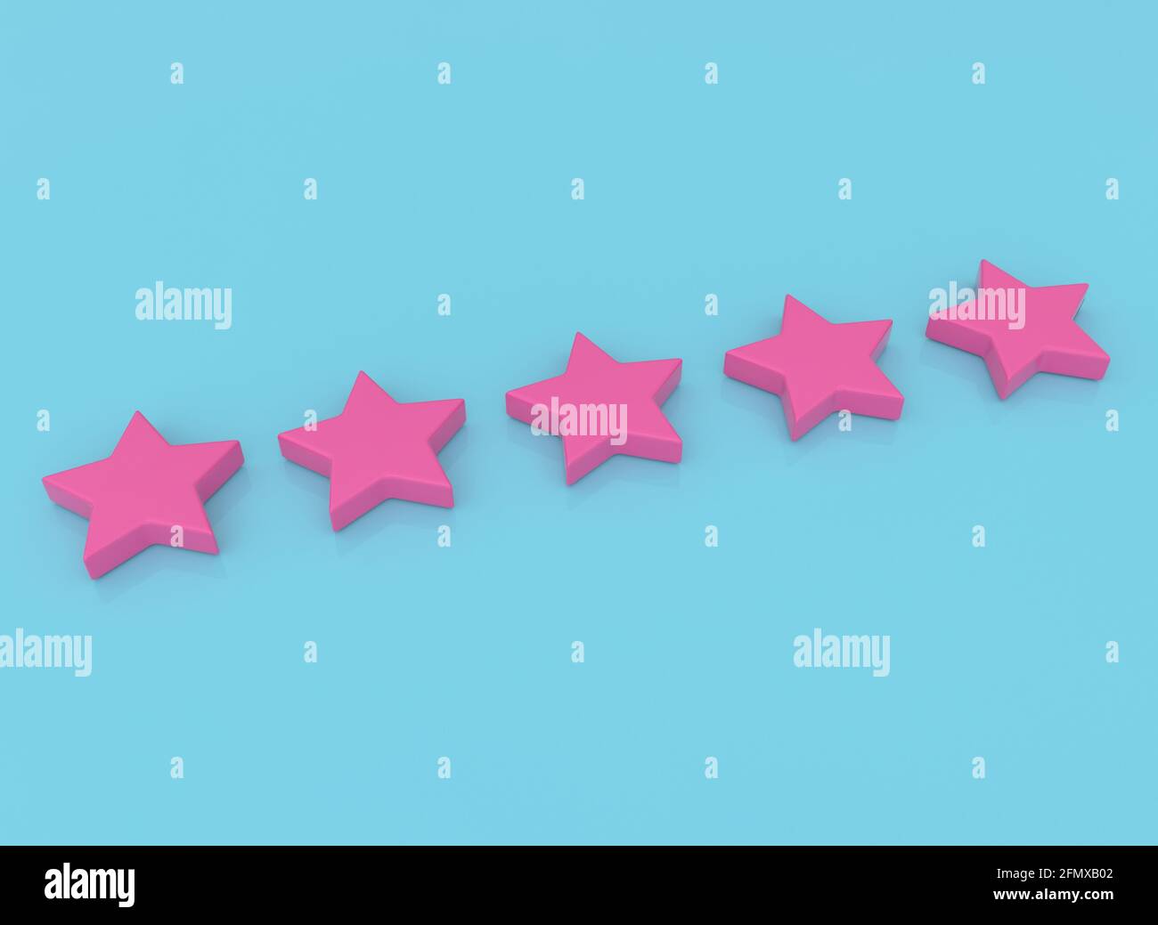 Five star rating. Stars on a colored background. Rating of a hotel ...