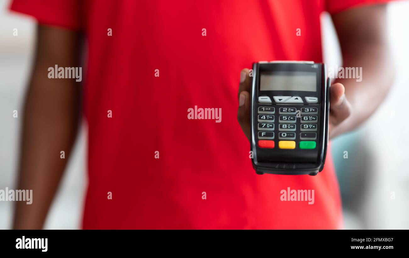 Cropped view payment terminal hi-res stock photography and images - Alamy