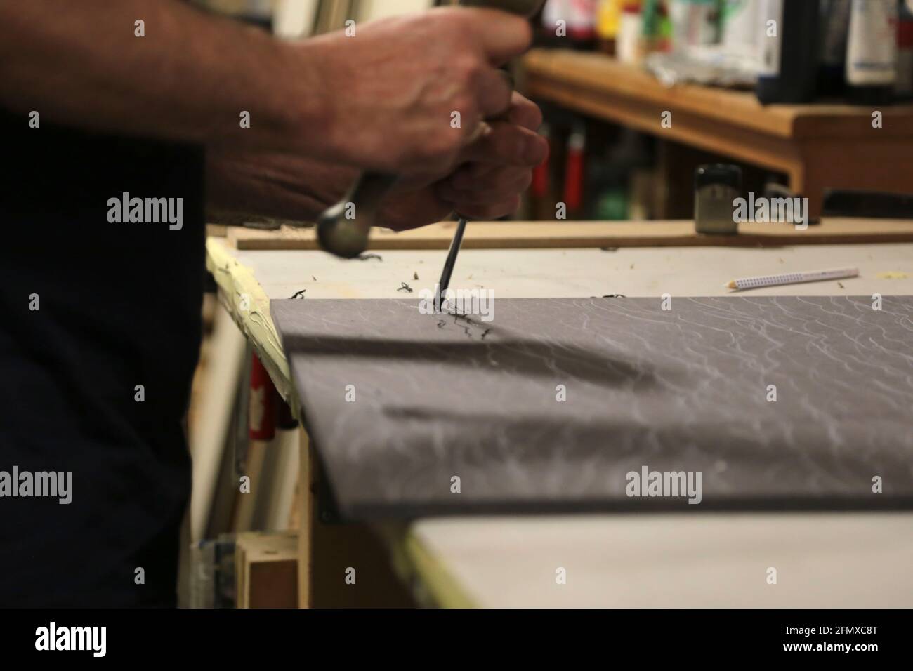 Portrait and work of the wood printing artist Christian Peter from ...