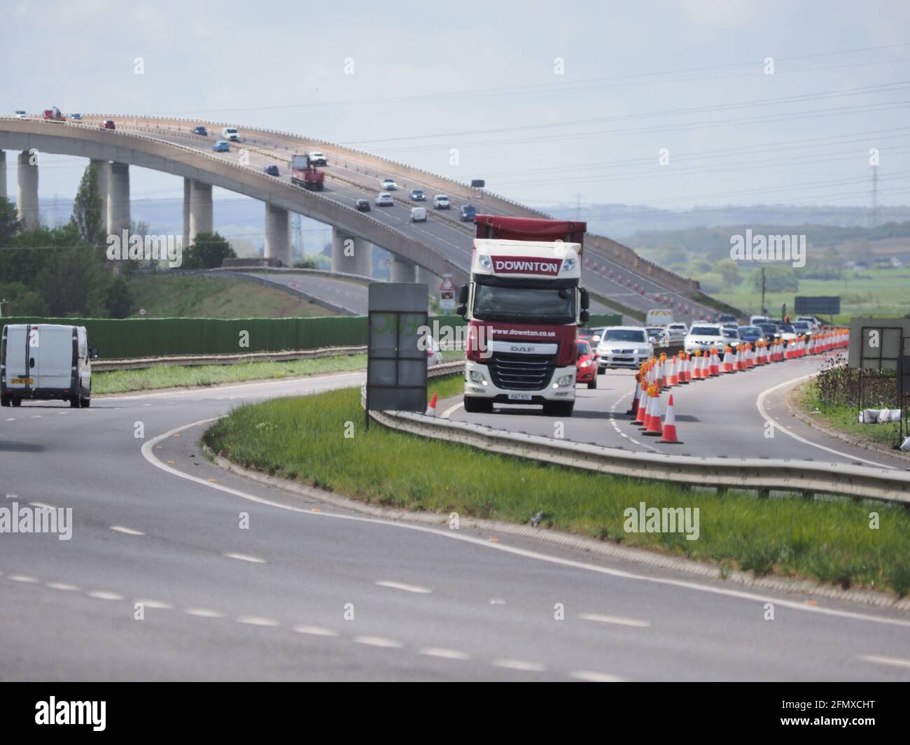 Iwade, Kent, UK. 12th May 2021. The A249 linking Sheerness to Maidstone ...