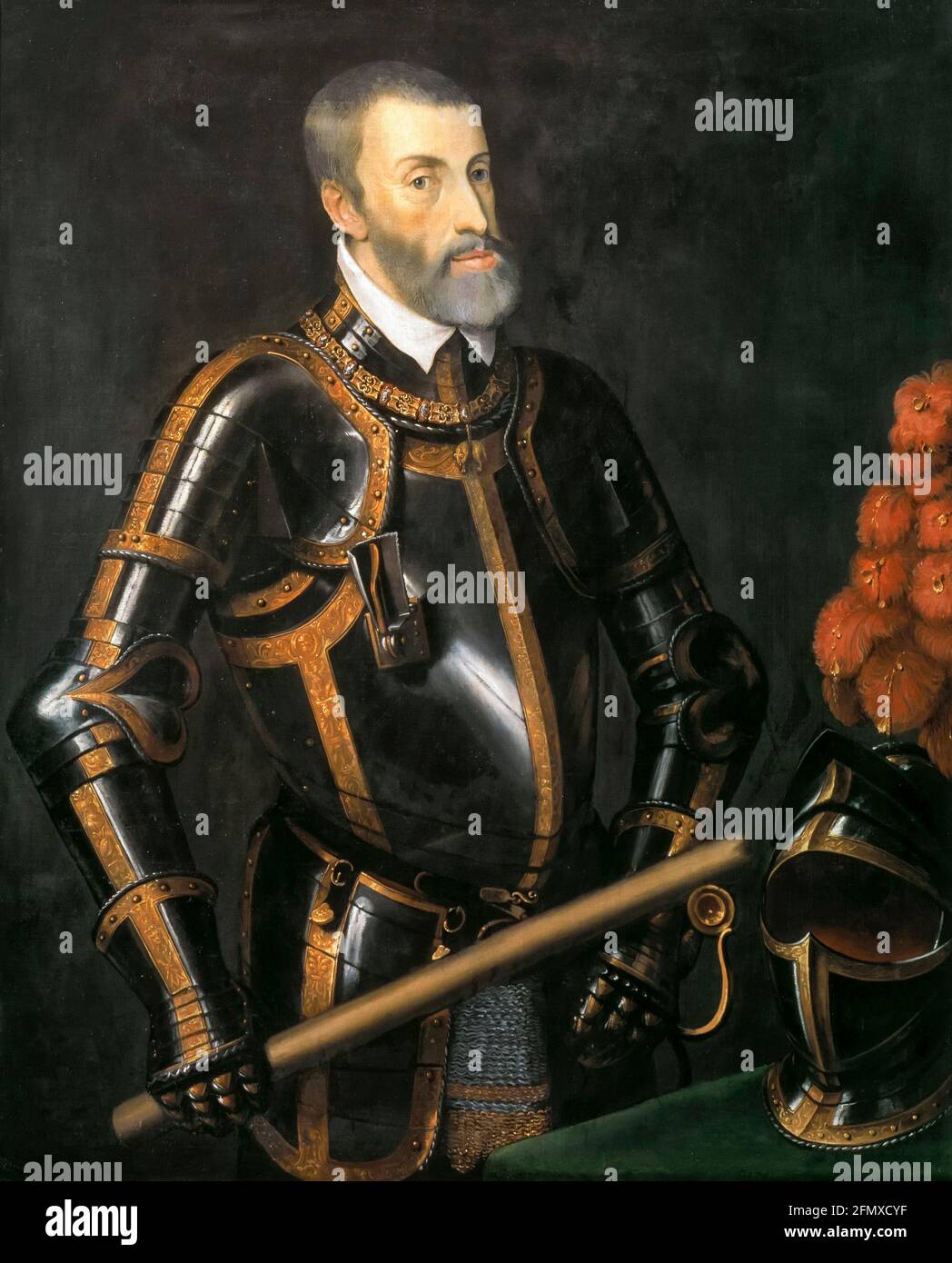 Charles V (1500-1558), Holy Roman Emperor 1519-1556, in armour ...