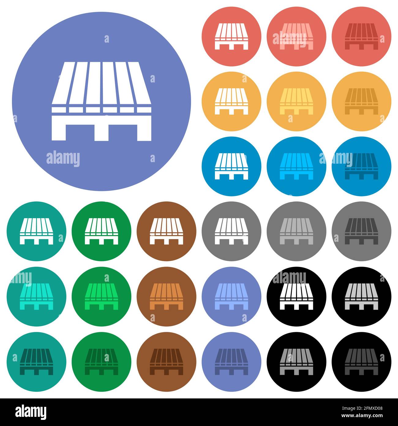 Single pallet multi colored flat icons on round backgrounds. Included ...