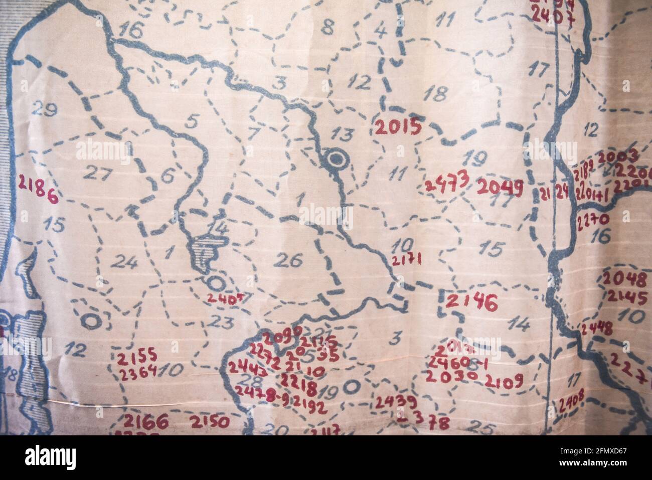 Old paper map Stock Photo - Alamy