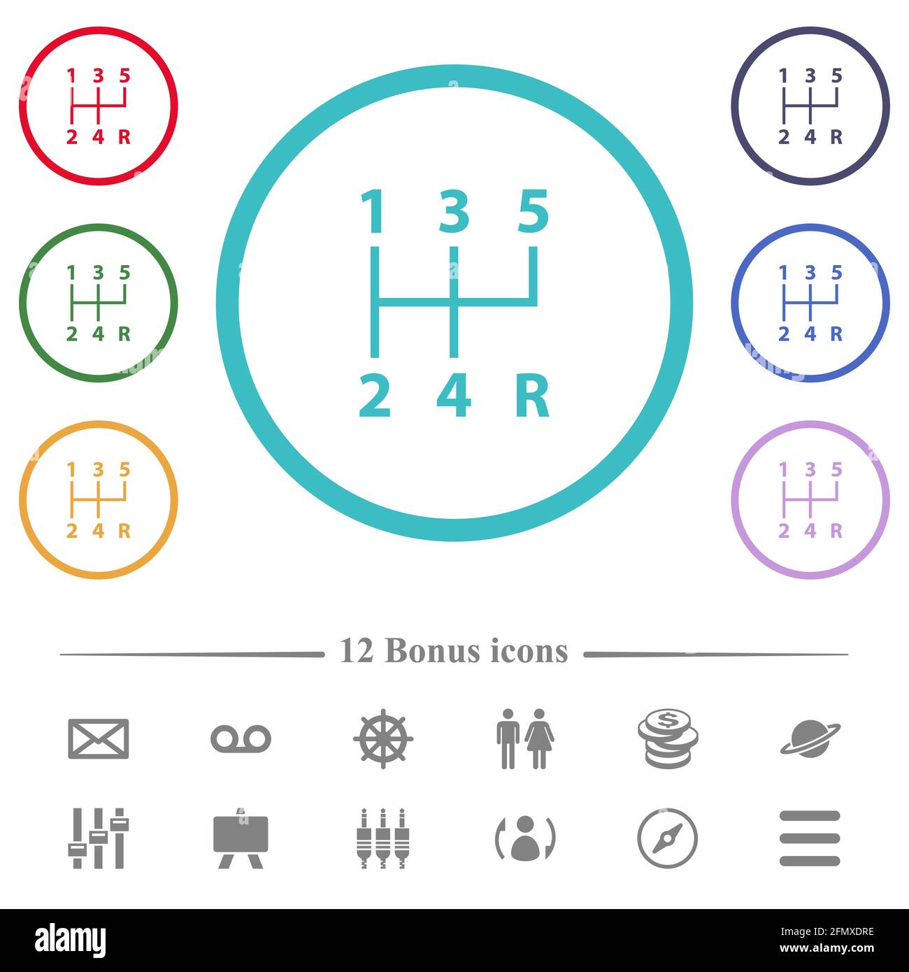 The 5 speed gearbox Stock Vector Images - Alamy