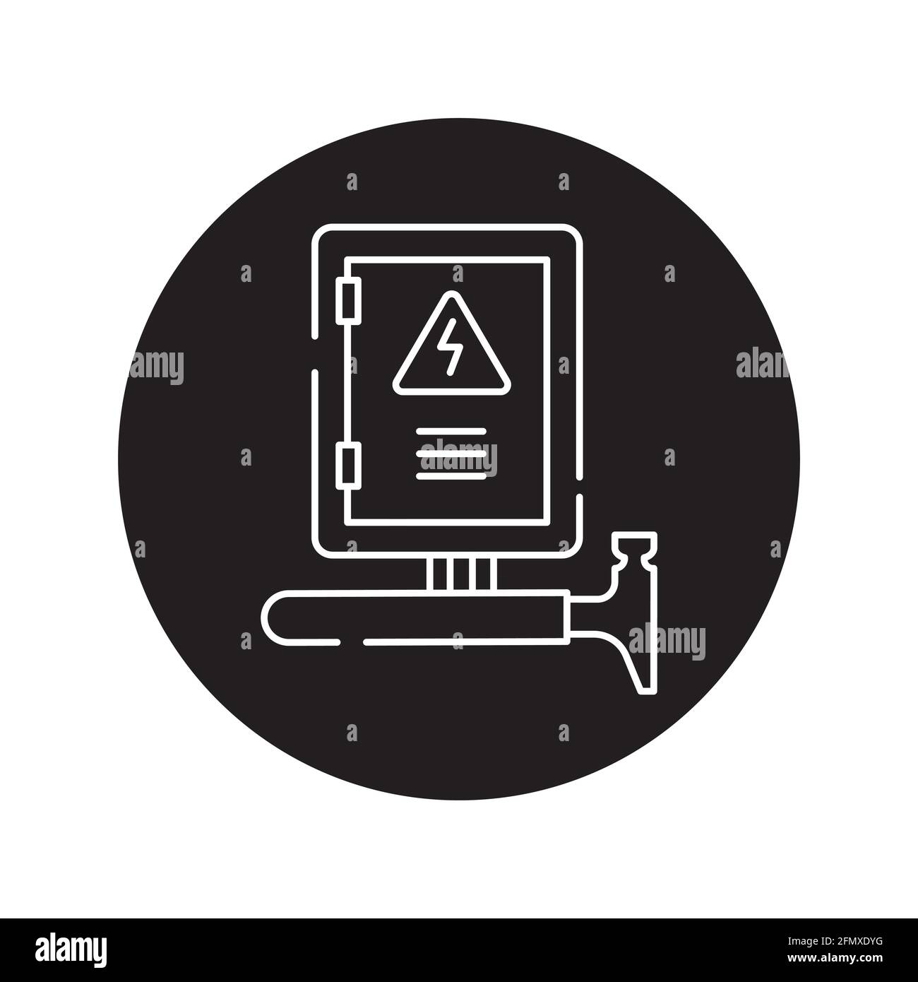 Installation electrical wiring black glyph icon. Pictogram for web page ...