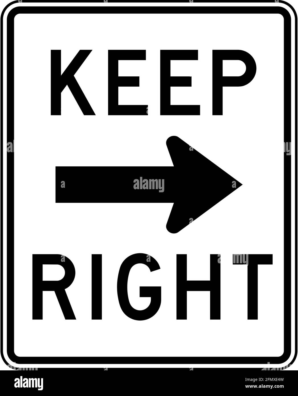 Keep right sign hi-res stock photography and images - Alamy