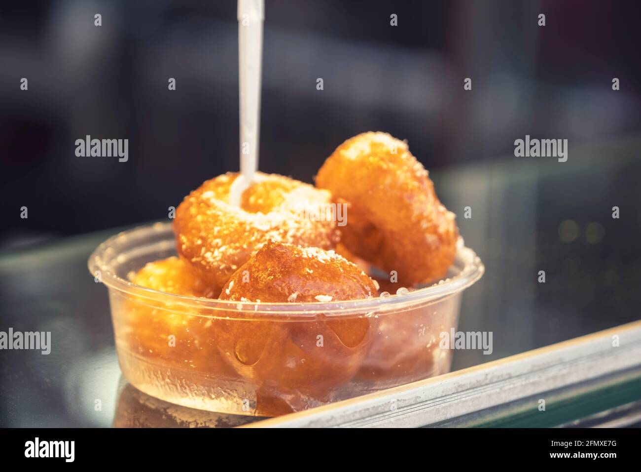 Traditional Turkish Lokma Sweet ( Fried Sweet Dough ). Close up Stock ...