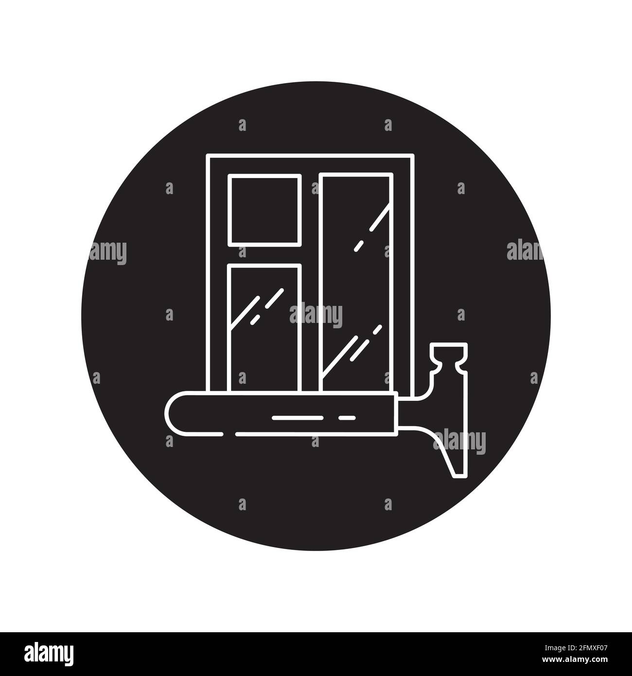 Installation windows black glyph icon. Pictogram for web page, mobile ...