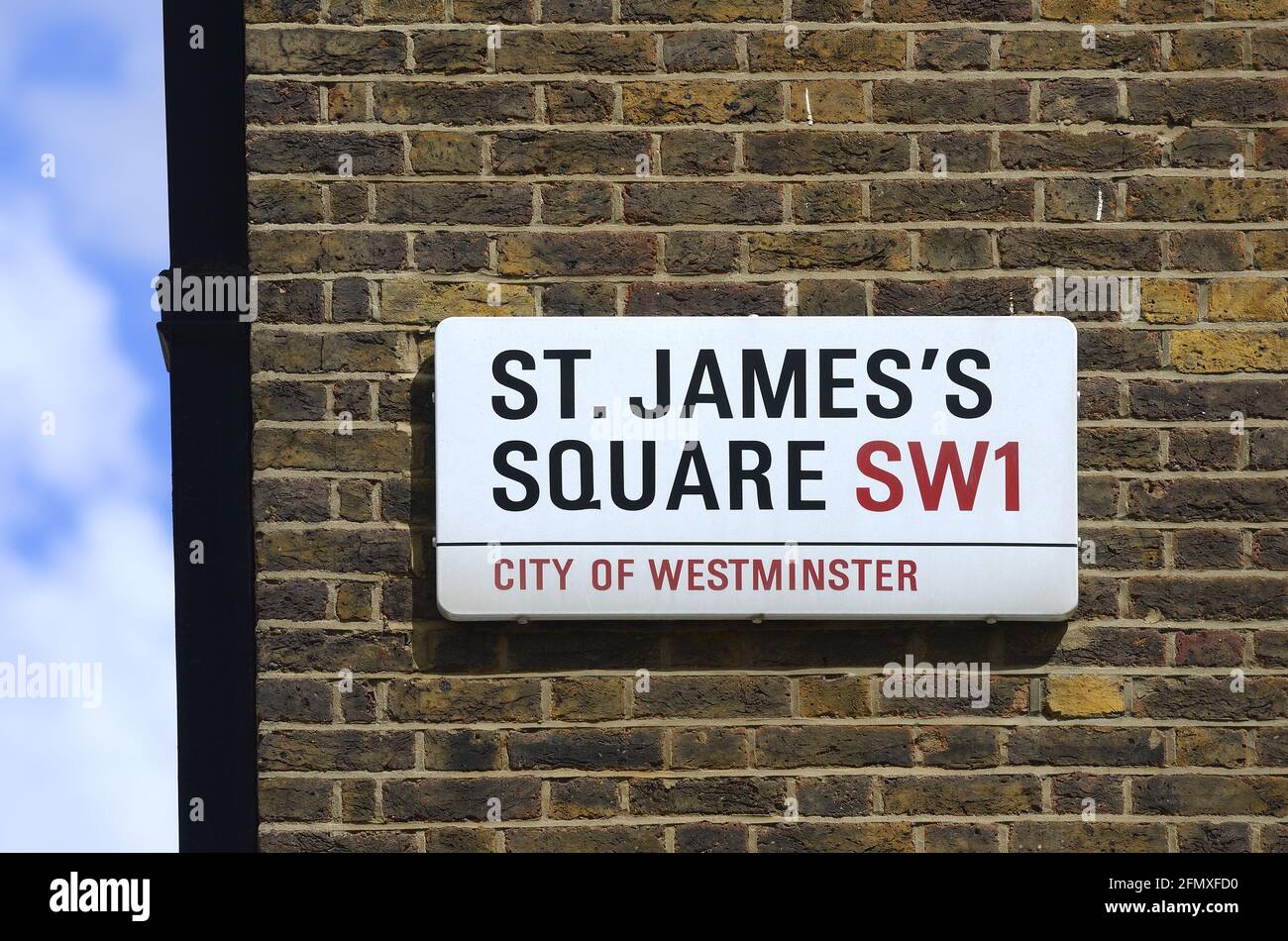 London, England, UK. Street sign: St James's Square, SW1 Stock Photo ...