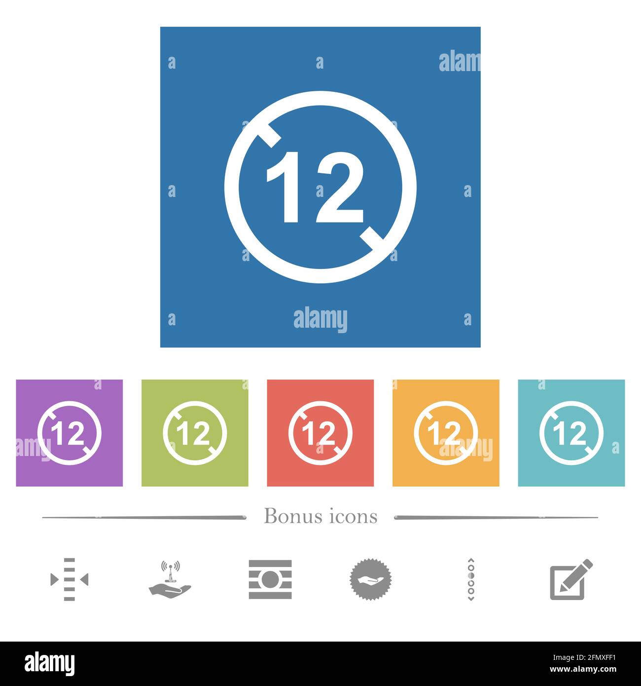 Not allowed under 12 flat white icons in square backgrounds. 6 bonus ...